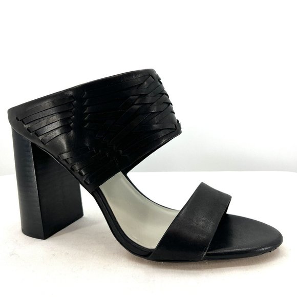 1. State | Shoes | State Black Rexana Leather Strappy Chunky Open Toe ...